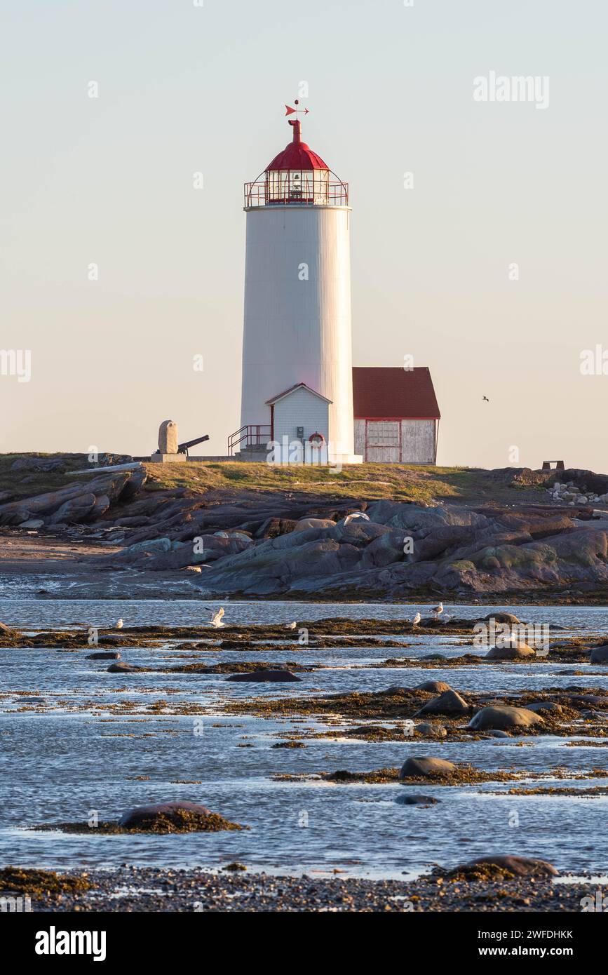 The Lighthouse of L’Isle-Verte at the sunset (Notre-Dame-des-Sept ...
