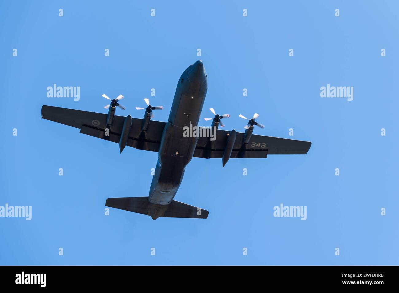 Canadian CC-130H Hercules fly over l’Isle-Verte (L’Isle-Verte, Quebec ...