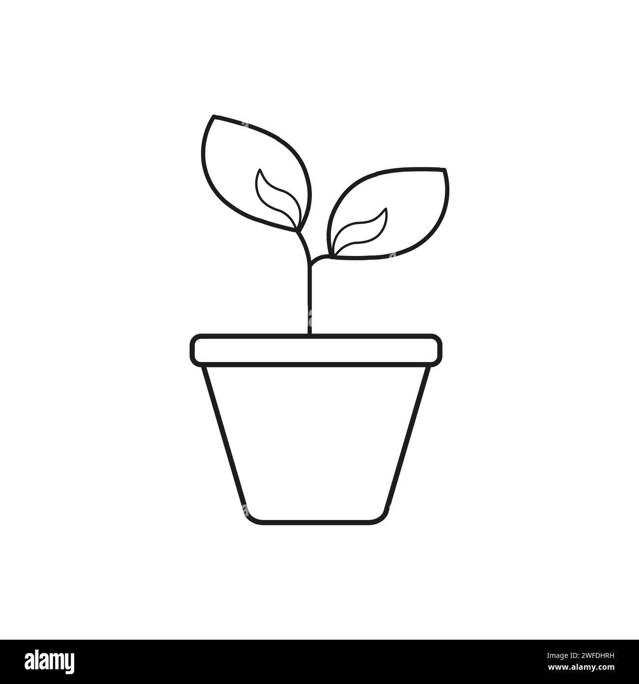 Plant pot. Vector illustration. stock image. EPS 10 Stock Vector Image ...