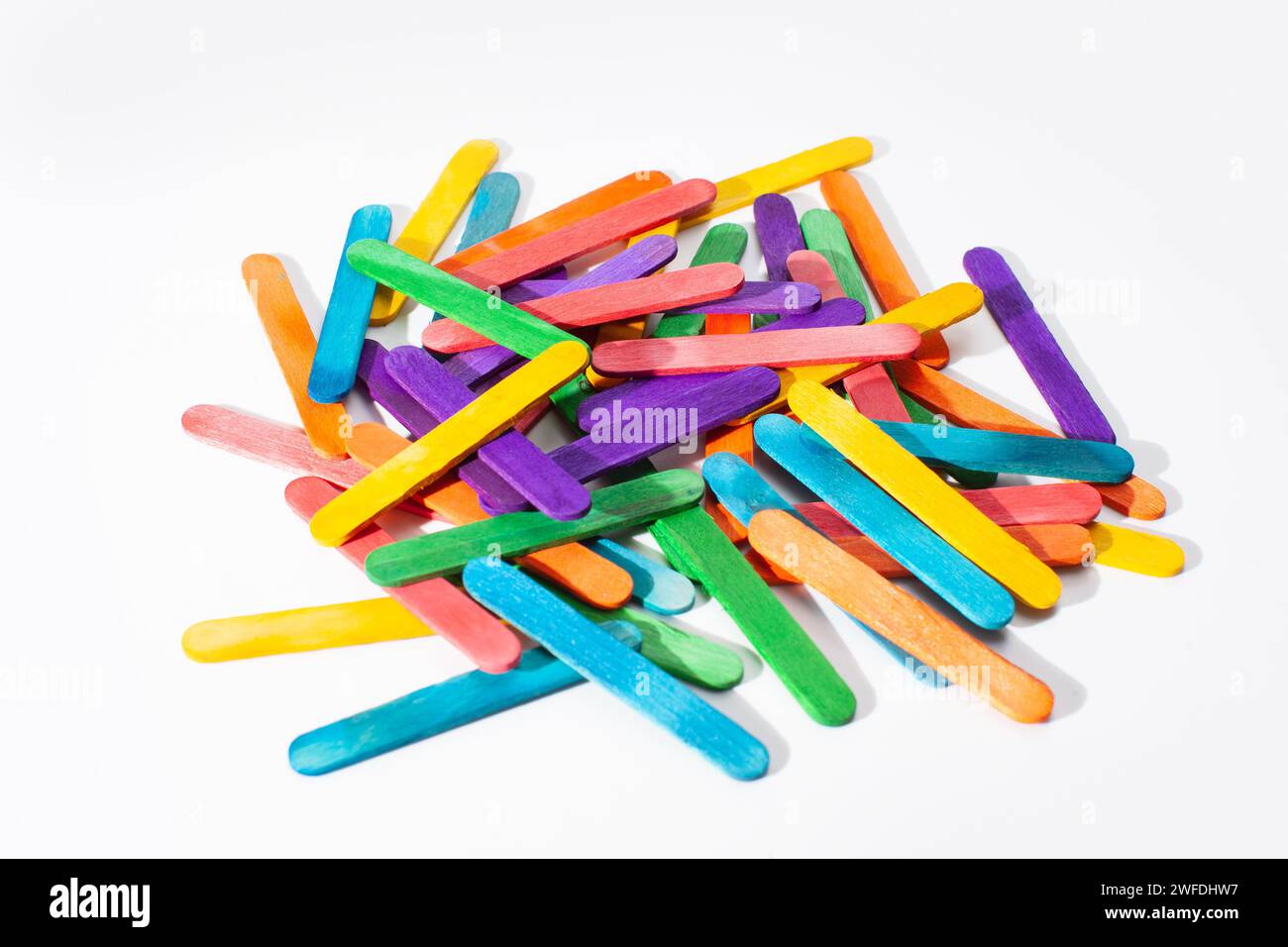 small wooden sticks for children math counting isolated on white ...