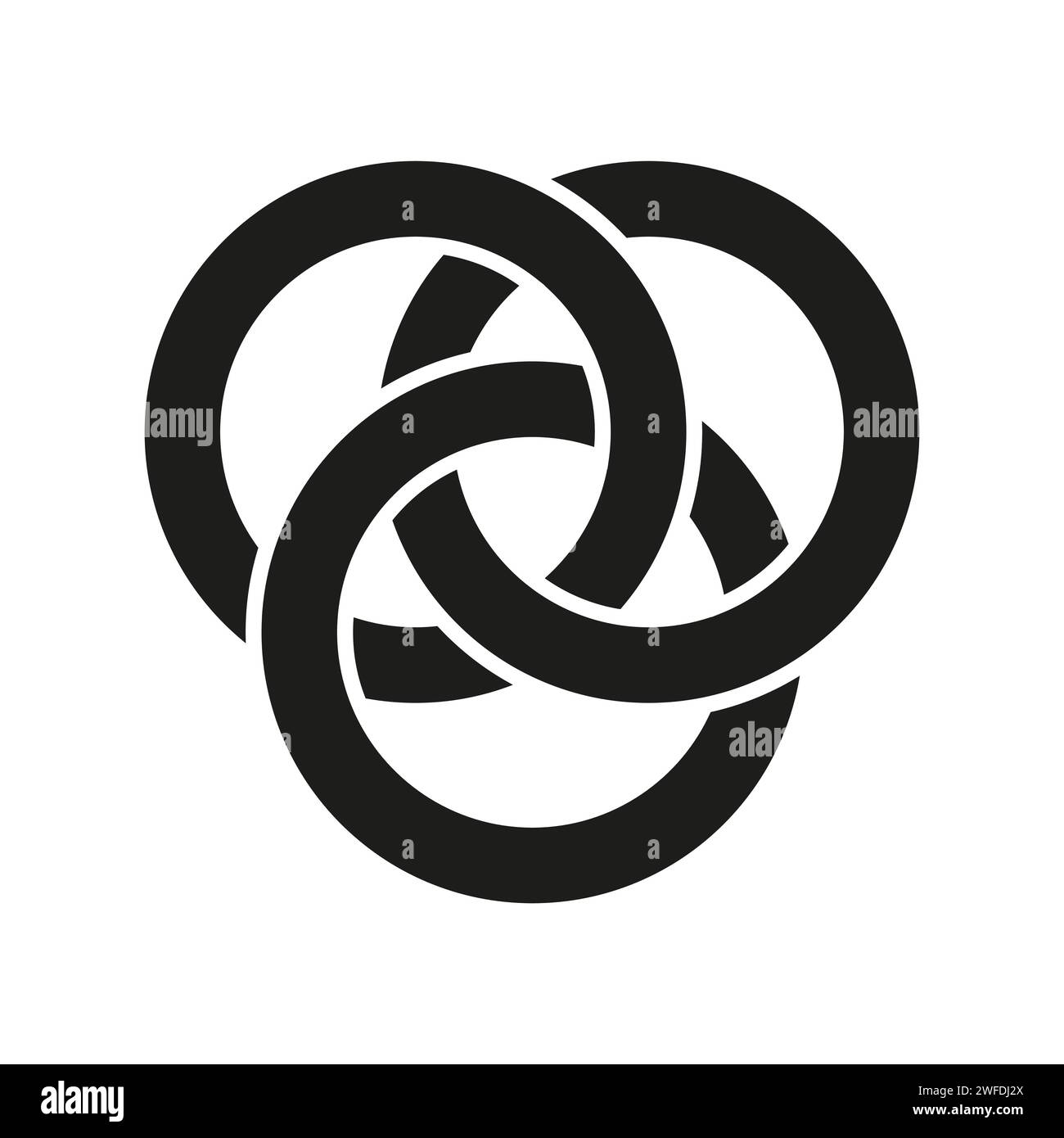 Icon with 3 interlocking circles. Vector illustration. EPS 10. Stock image Stock Vector Image ...