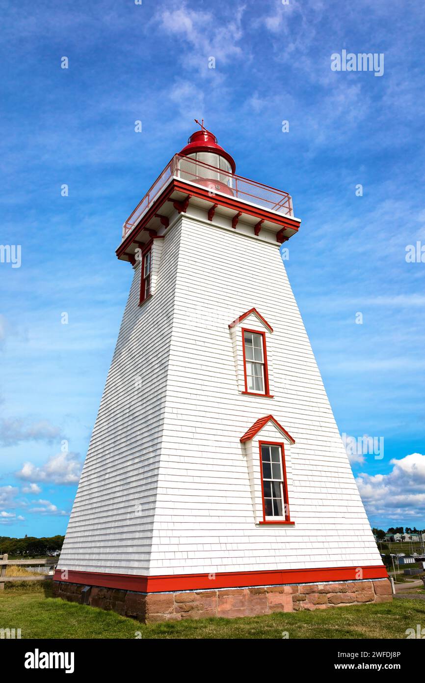 Souris Lighthouse on the Northumberland Strait, Prince Edward Island ...