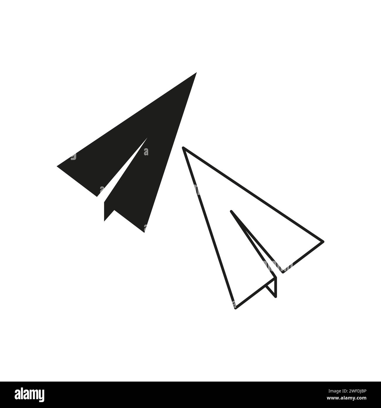 sending message icon, paper plane sign. Vector illustration. Stock ...