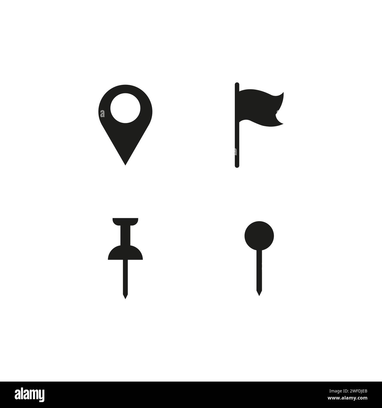 Map pin icons. Vector illustration. EPS 10. Stock image Stock Vector ...