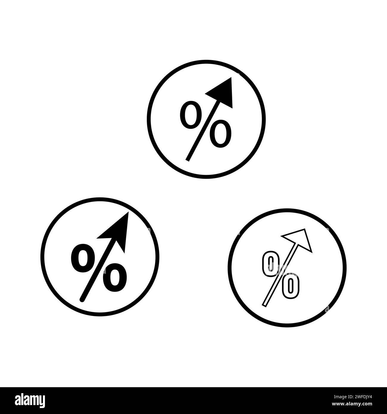 percent up icon set. Vector illustration. EPS 10. Stock image Stock ...