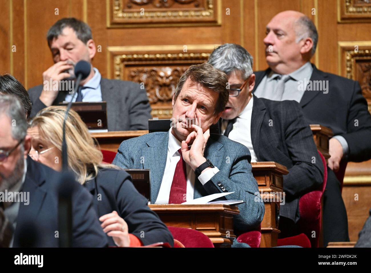 Paris, France. 30th Jan, 2024. Yannick Jadot, Senator for Paris during ...