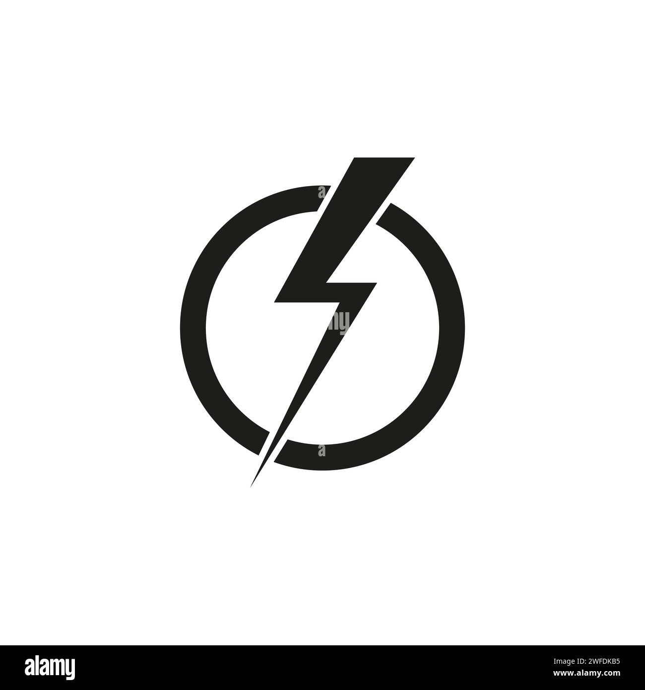 Lightning bolt icon. Electric power symbol. Vector illustration. EPS 10 ...