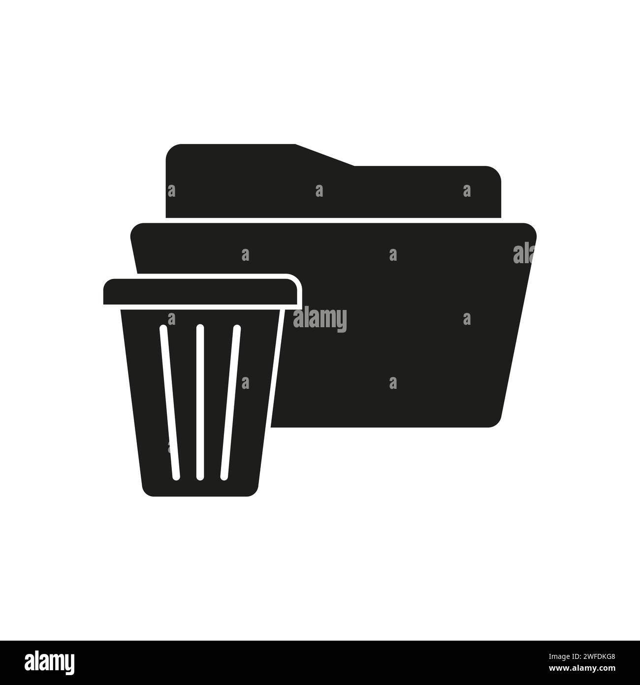 Folder delete icon trash sign. Vector illustration. EPS 10. Stock image Stock Vector Image & Art ...