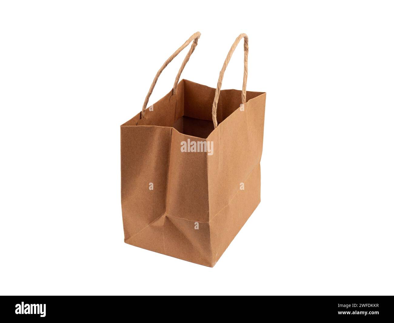 Paper bag on a white background. Paper bag close up Stock Photo - Alamy