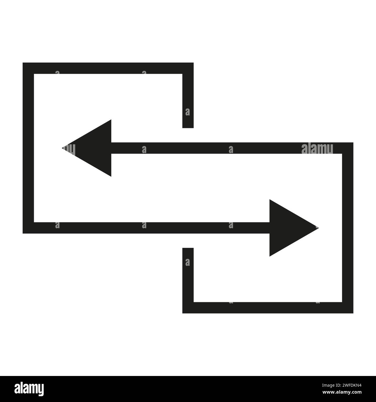 Direction arrows for transfer icon. Migration data sign. Sync symbol. Vector illustration. EPS ...