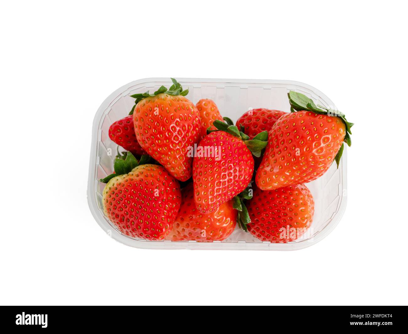 Strawberries in plastic packaging Cut Out Stock Images & Pictures - Alamy