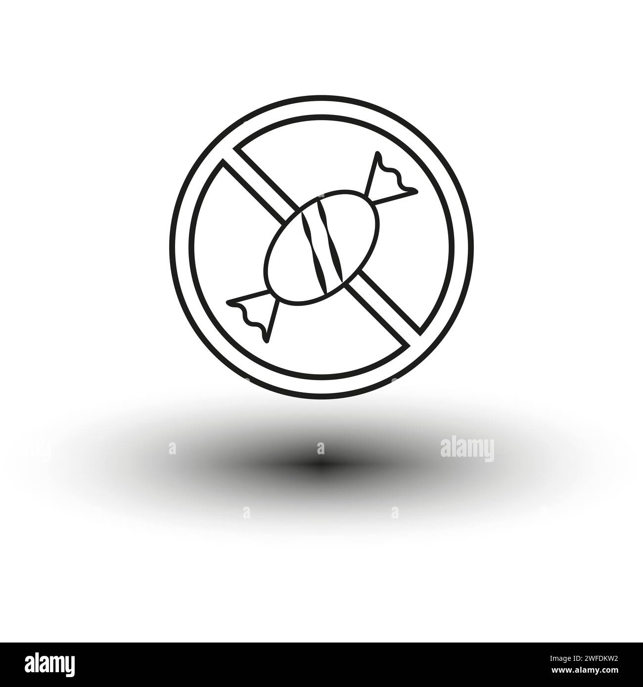 No sweet food illustration forbidden hi-res stock photography and ...
