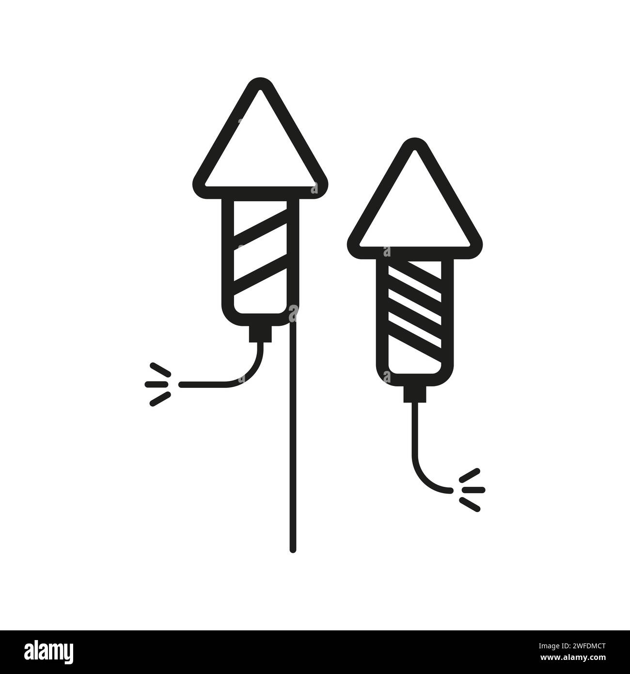 Skyrocket fireworks Stock Vector Images - Alamy