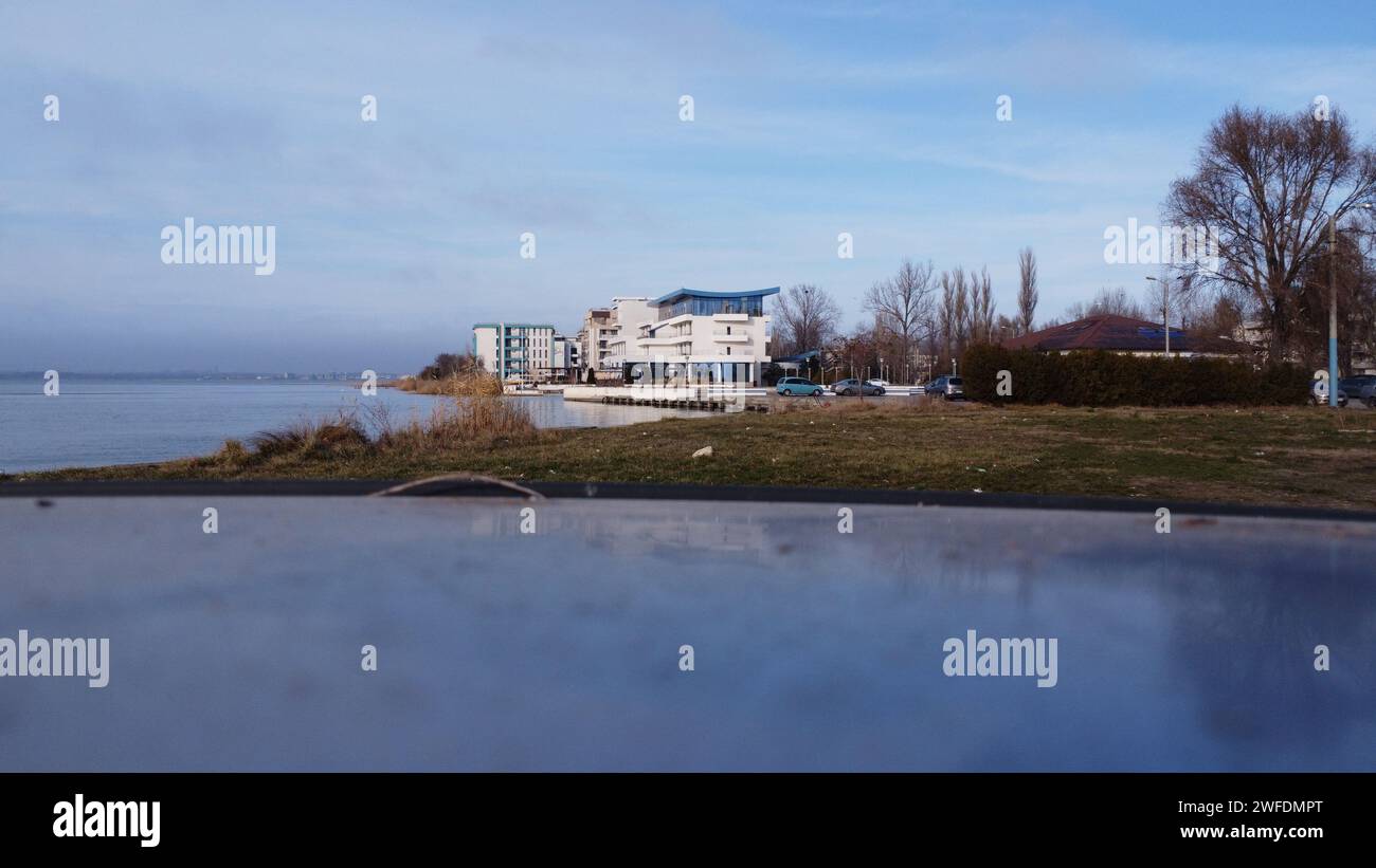 Serene landscape waterfront buildings hi-res stock photography and ...