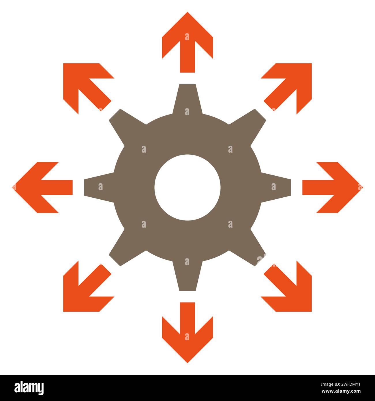 Gear distribution icon. Icon for web site. Vector illustration. EPS10 ...