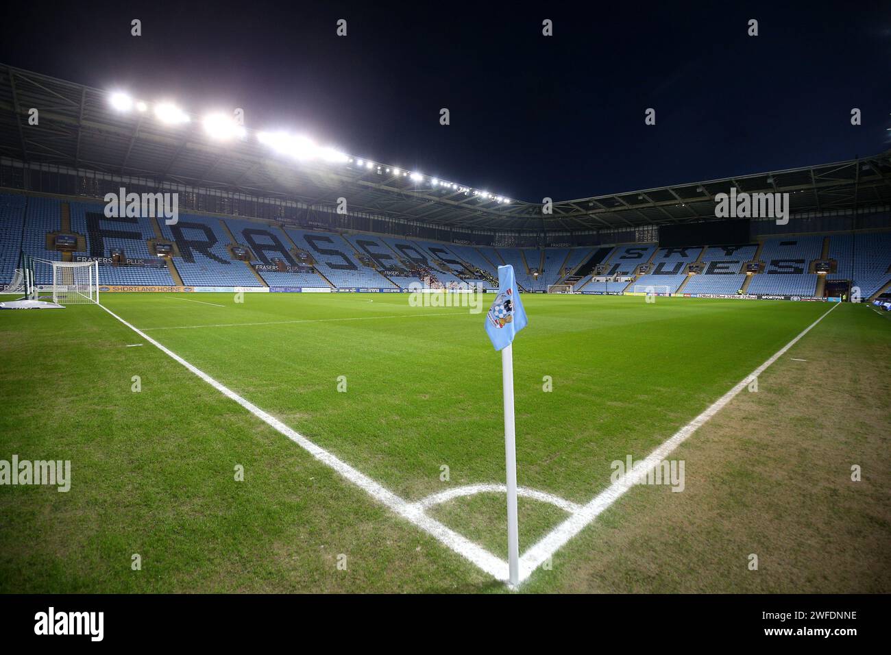 A general view of the pitch and stands ahead of the Sky Bet ...