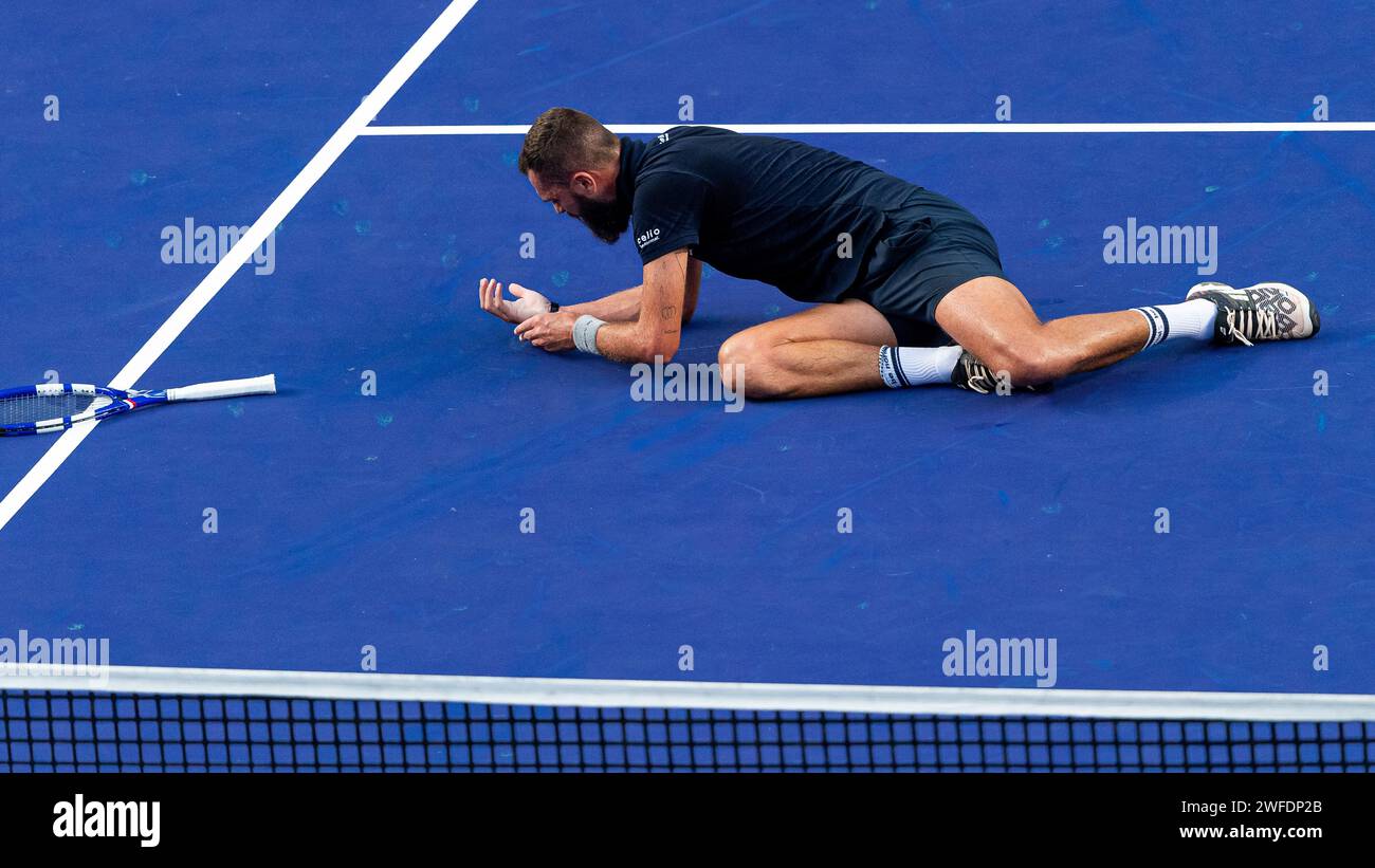 Daniil MEDVEDEV (RUS) vs Benoit PAIRE (FRA) during their Singles Round 1 match as part of the ...