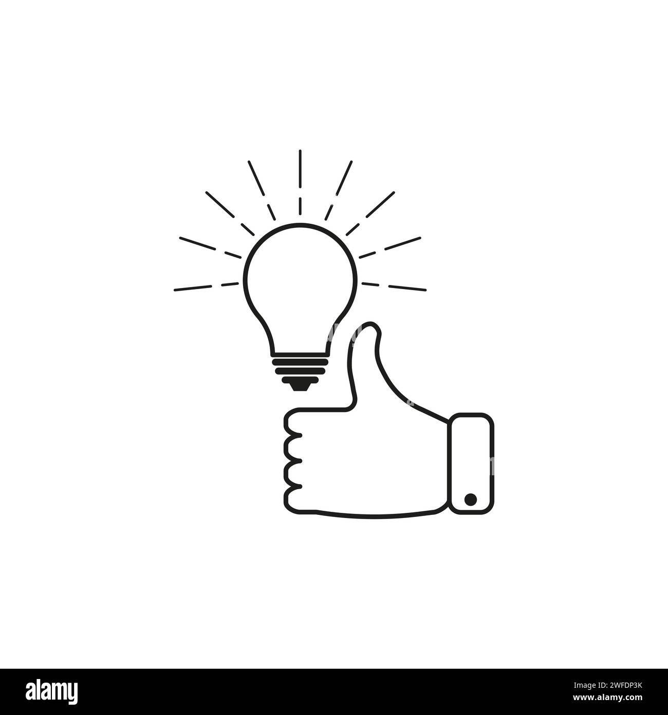 Best or good idea icon. Liked innovation, recommend symbol. Easy finger ...