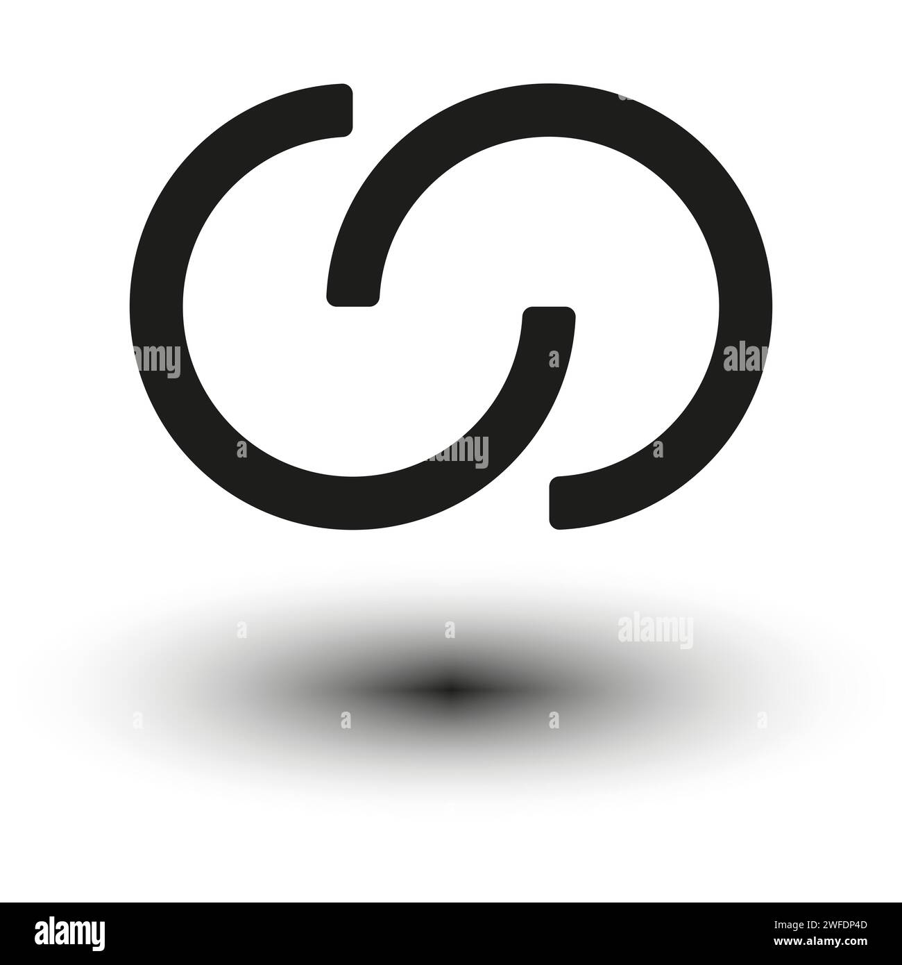 Interlocking circles. Symbiosis, integration icon. Interlocking rings ... Interlocking circles. Symbiosis, integration icon. Interlocking rings ...