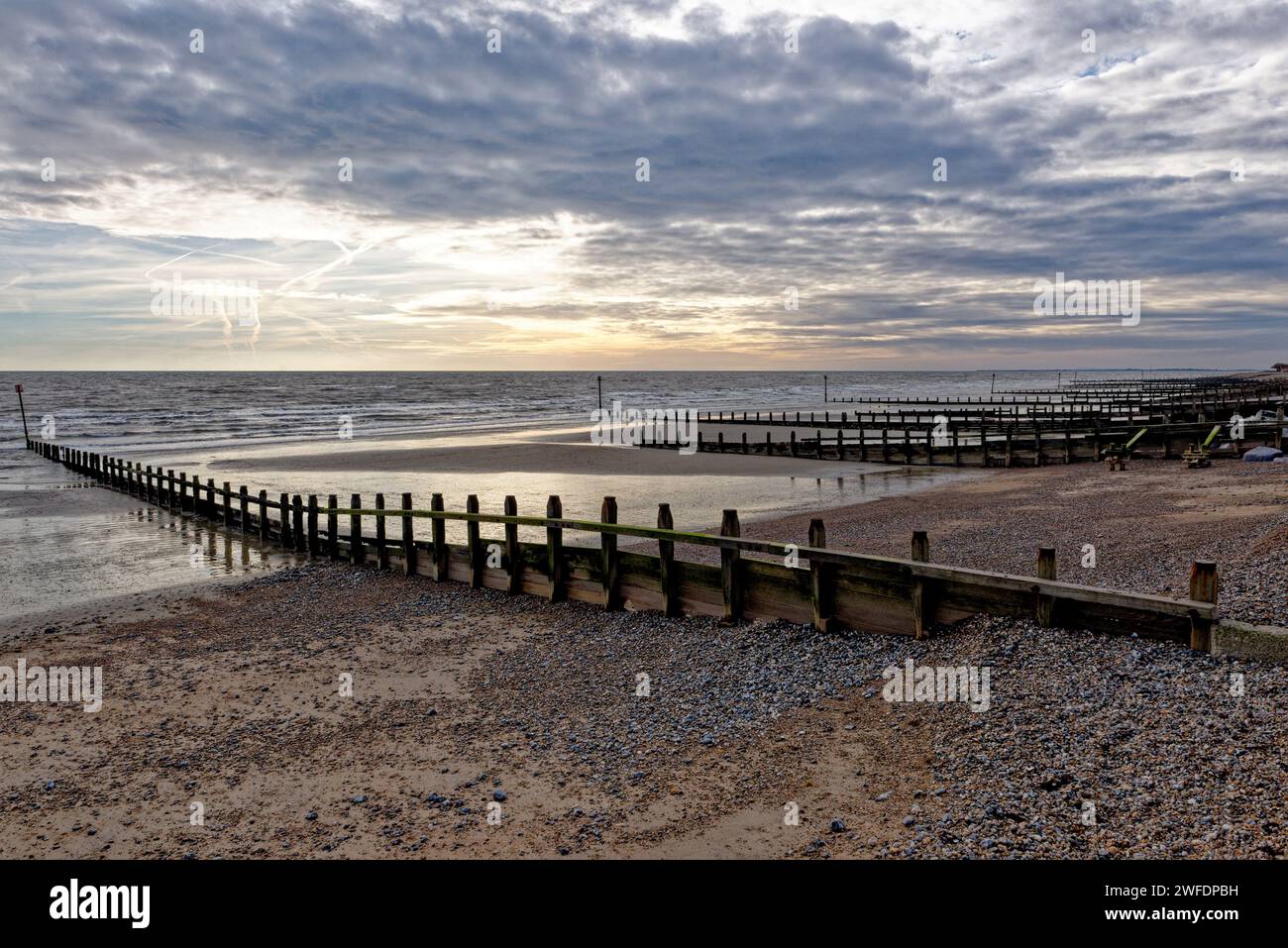 Groynes Protecting the Sand and Beach at Bognor Regis West Sussex ...