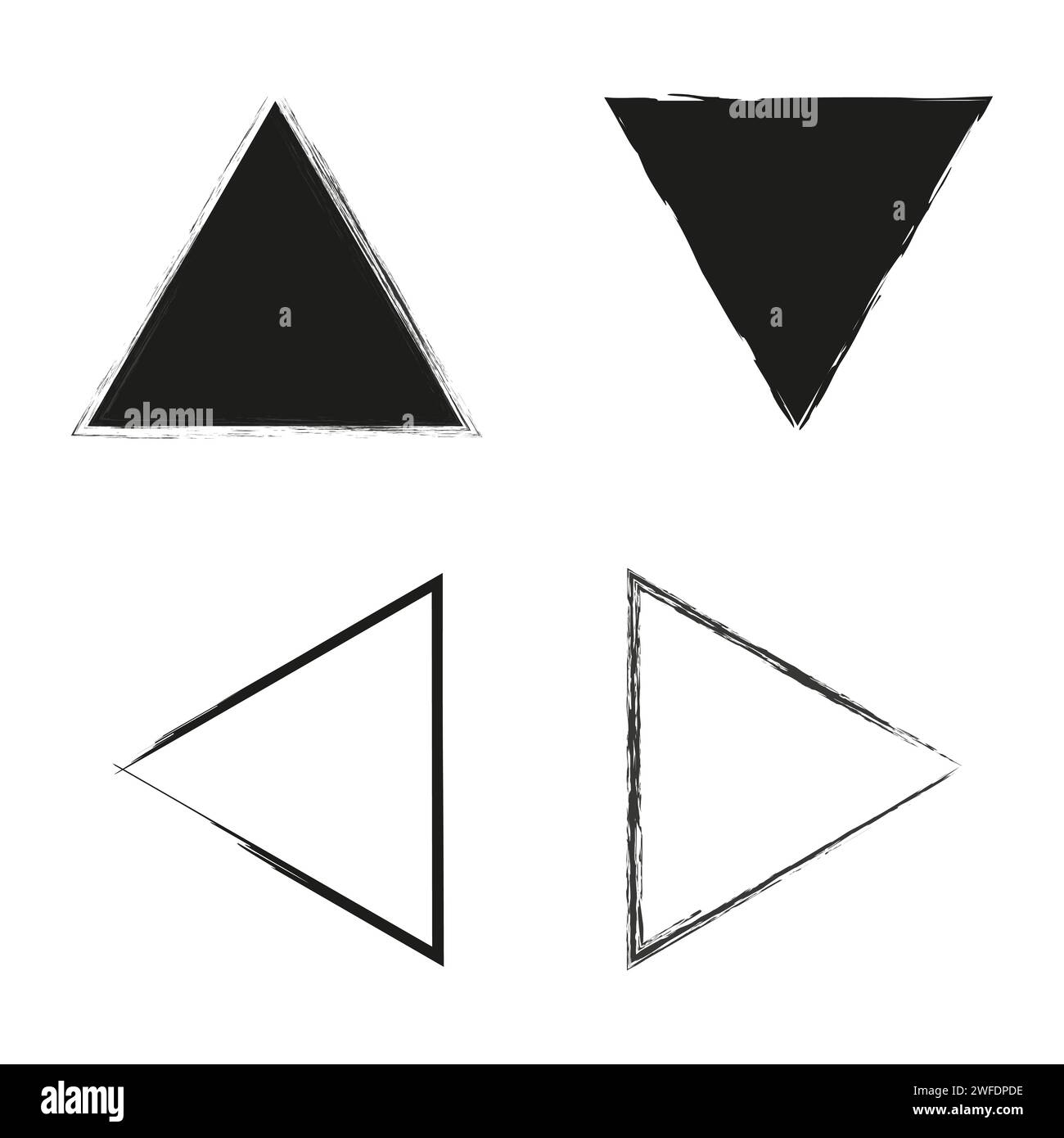 Brush triangle black color. Vector illustration. EPS 10. Stock image ...