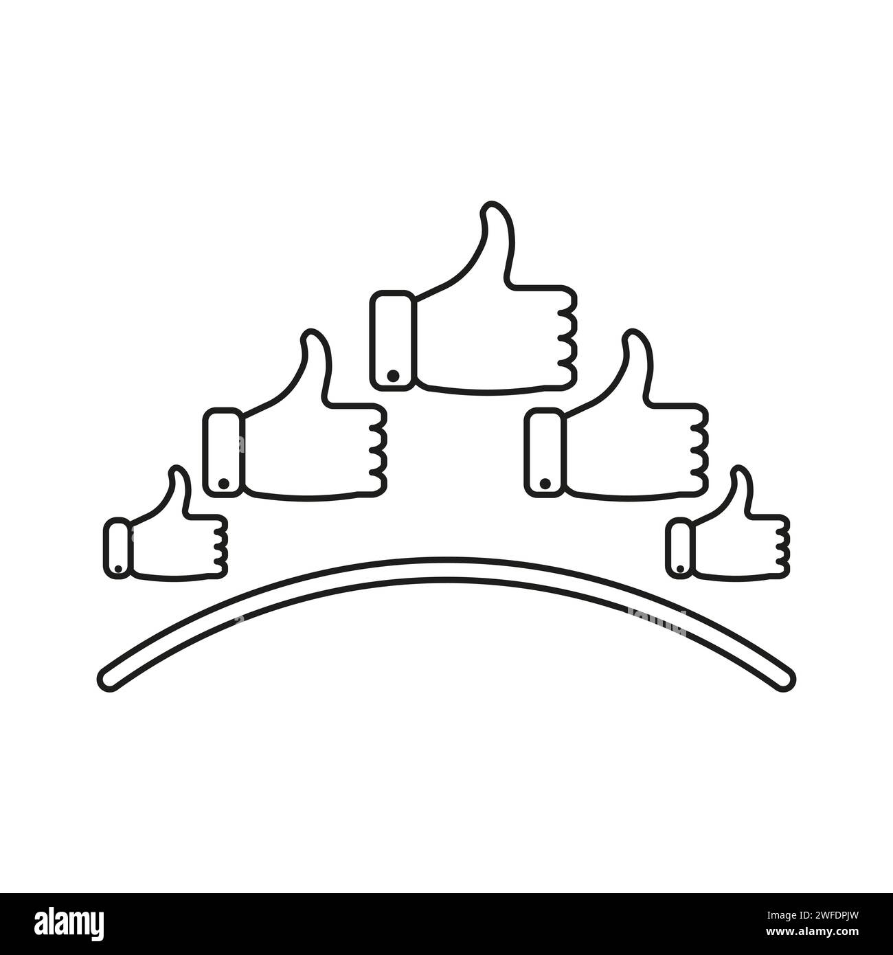 Like rating icon. Feedback customer symbol. Client satisfaction icon. Vector illustration. EPS ...