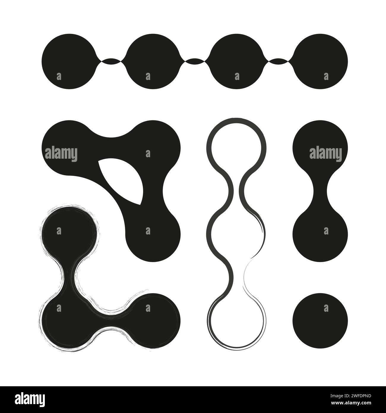 Metaball Connected Dots Circles Pattern Texture Element Vector