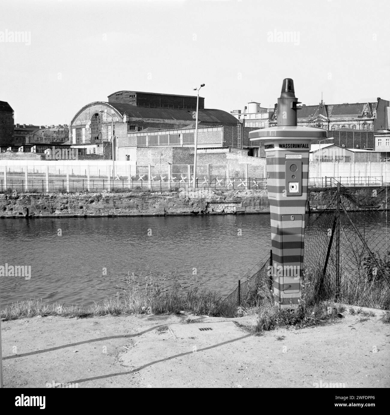 Berlin Wall. End of Brirtish sector. Berlin, Germany, 1978 Stock Photo ...