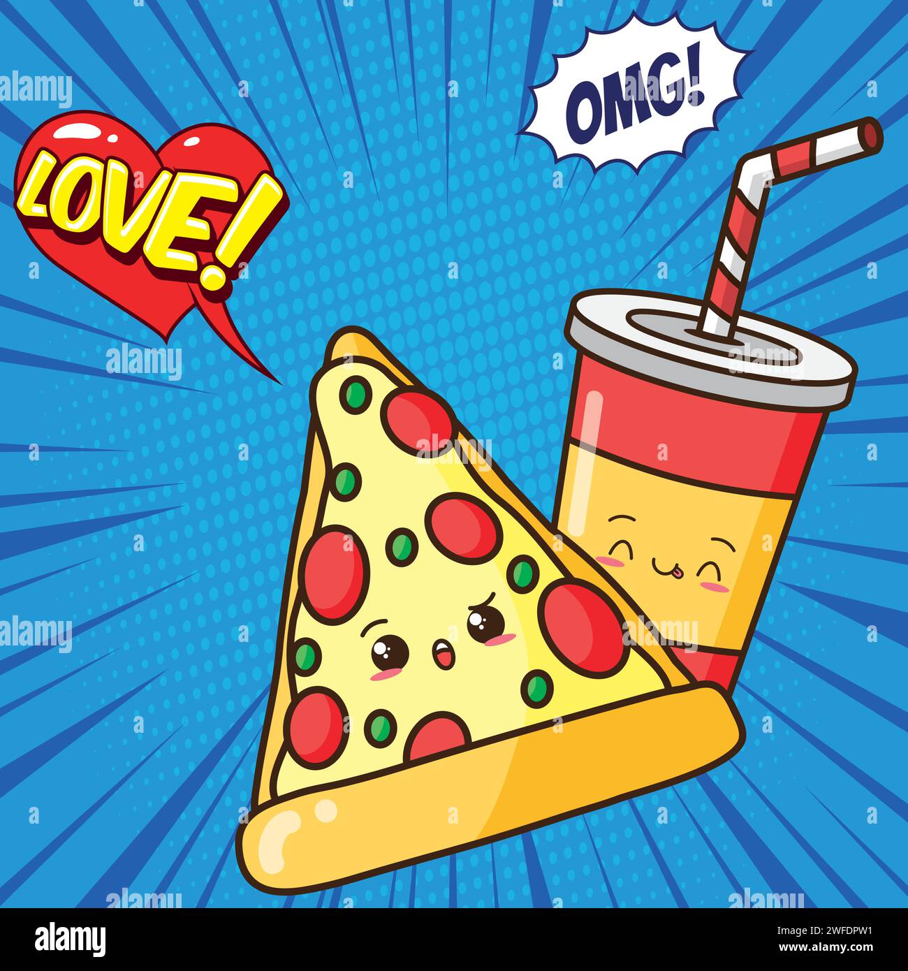 Make food art Stock Vector Images - Alamy