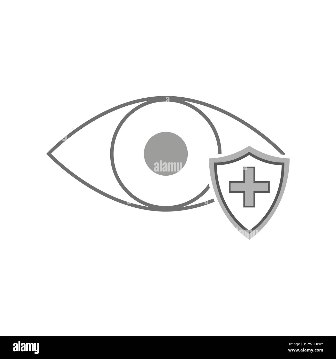Healthy eye protectetion icon. Eye treatment, first aid for visual ...