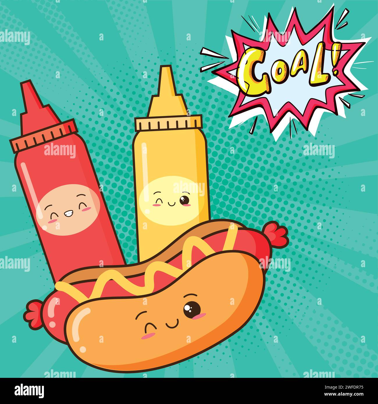 Vintage pop art font Stock Vector Images - Alamy