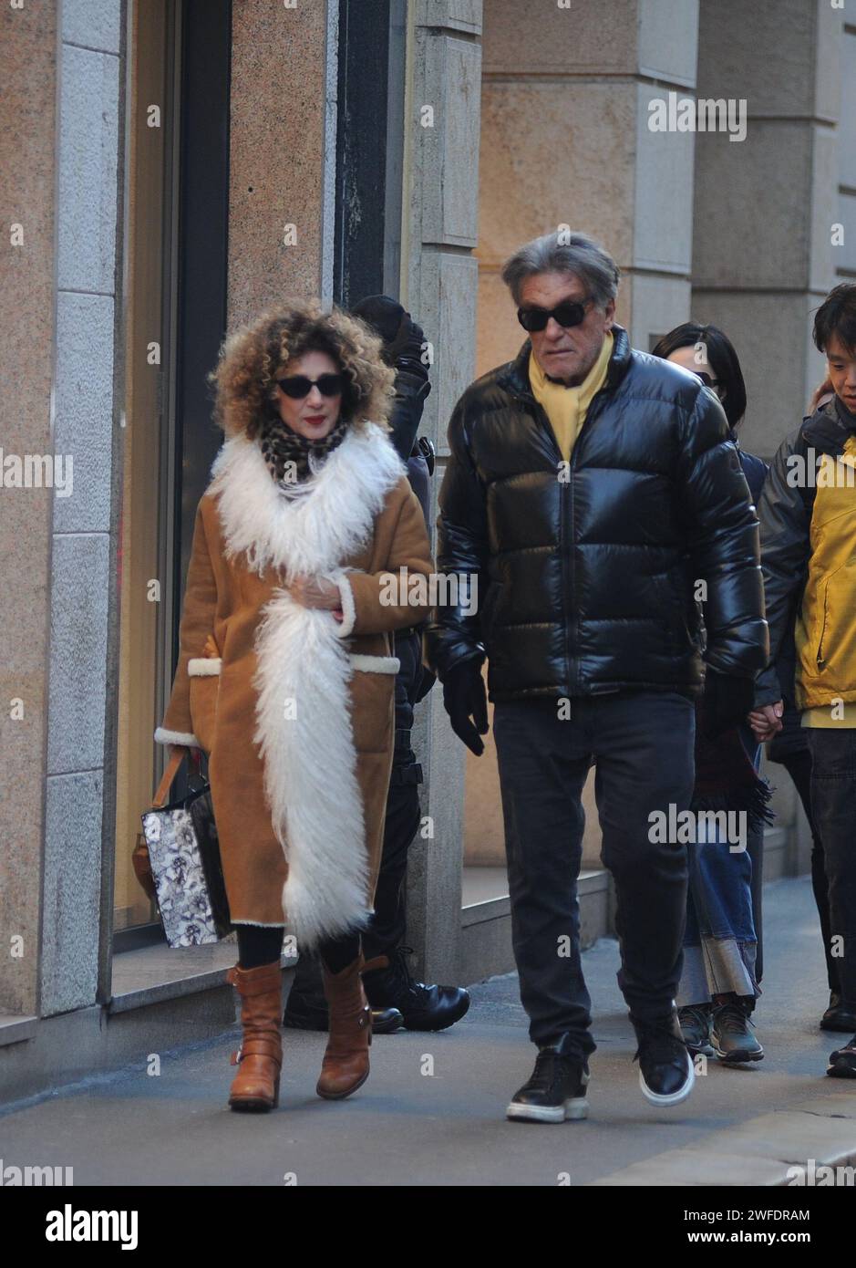 Milan, . 30th Jan, 2024. Milan, 01-30-2024 Marcella Bella walks through ...