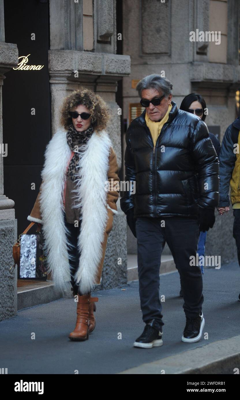 Milan, . 30th Jan, 2024. Milan, 01-30-2024 Marcella Bella walks through ...