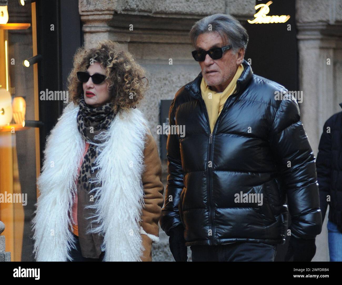 Milan, . 30th Jan, 2024. Milan, 01-30-2024 Marcella Bella walks through ...