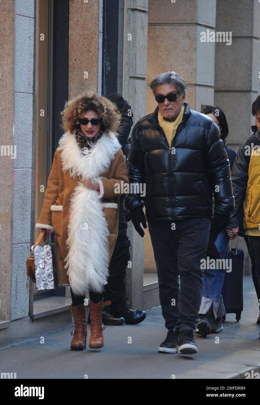 Milan, . 30th Jan, 2024. Milan, 01-30-2024 Marcella Bella walks through ...