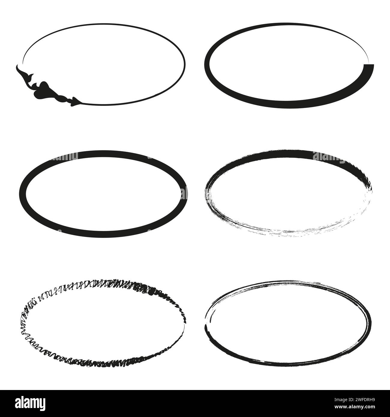 Empty Oval Round Circle Ellipse Stock Vector Images Alamy