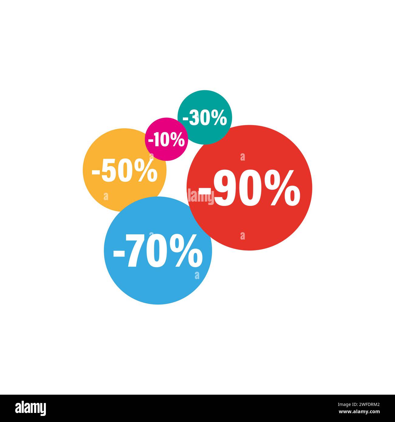 Icons of discounts. Vector illustration. EPS 10. Stock image Stock ...