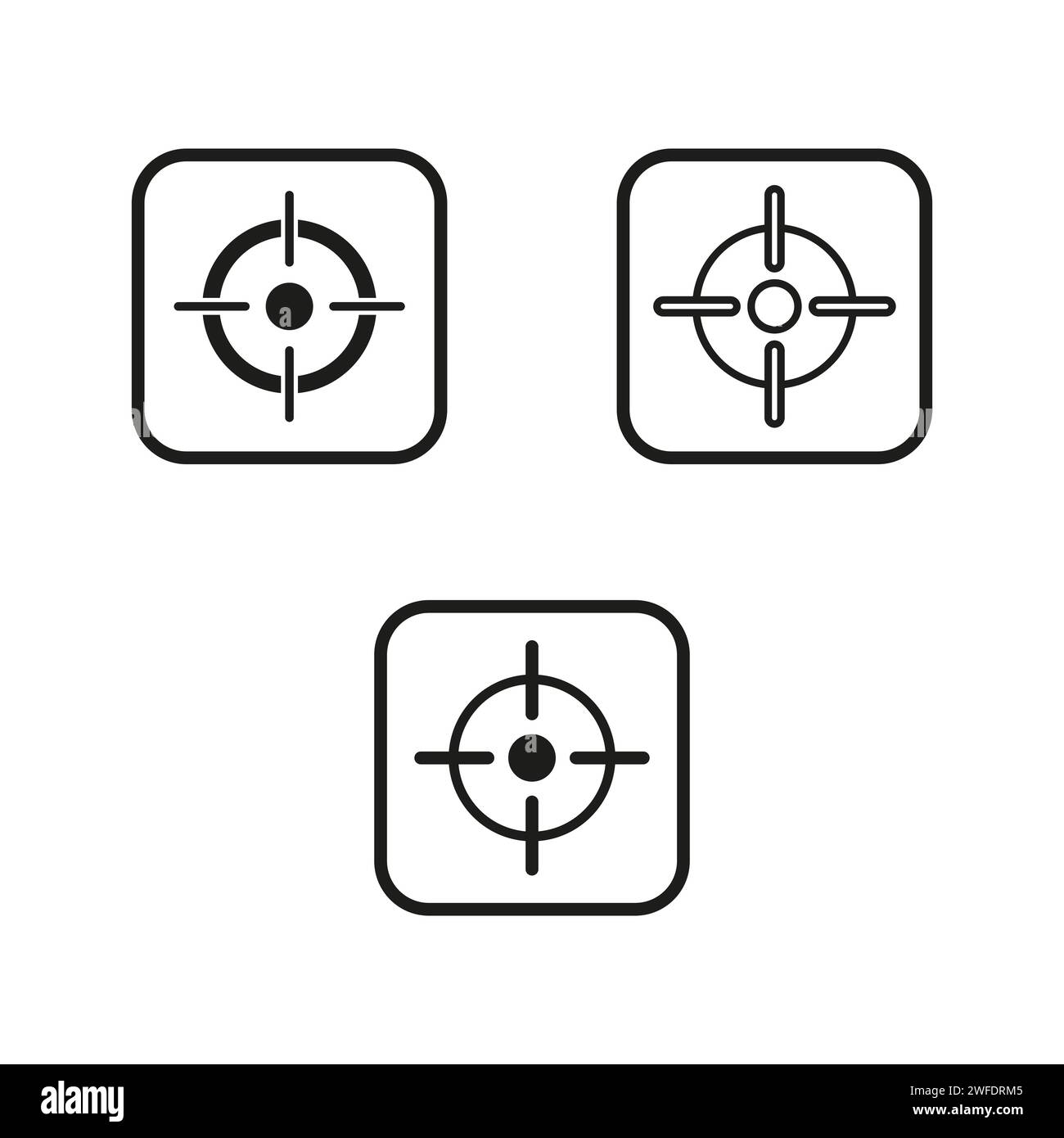 Crosshair icon set. Vector illustration. EPS 10. Stock image Stock ...