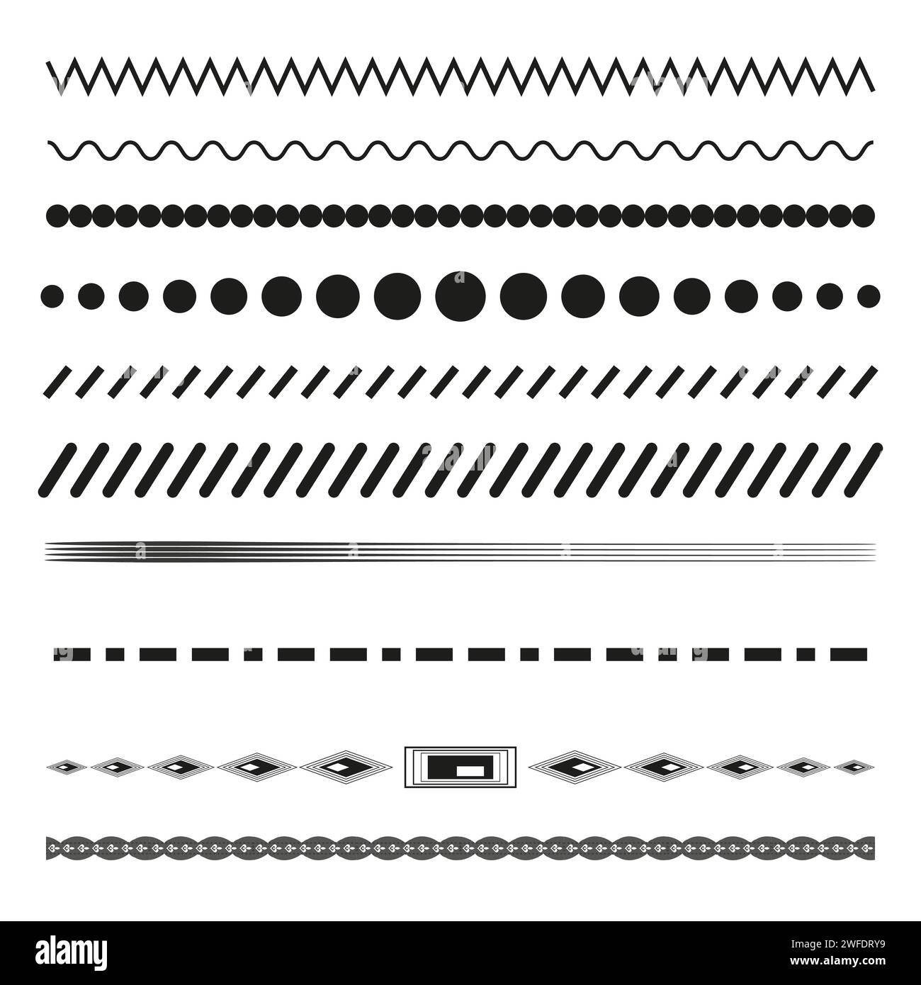 Collection of dividers. Vector illustration. EPS 10. Stock image Stock ...