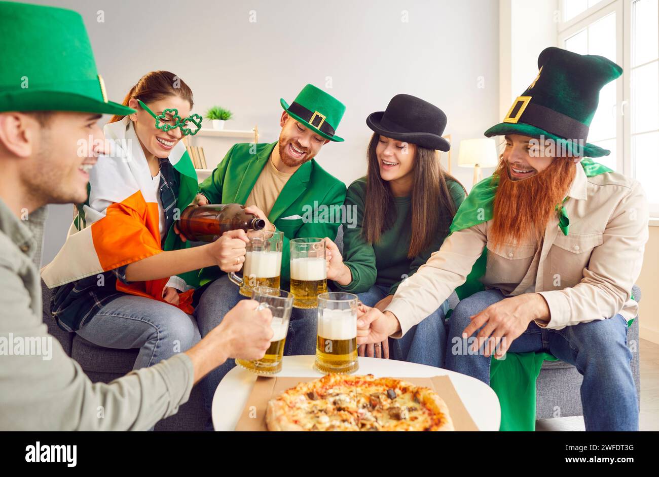 Happy Saint Patrick day friend home party, celebration of national ...