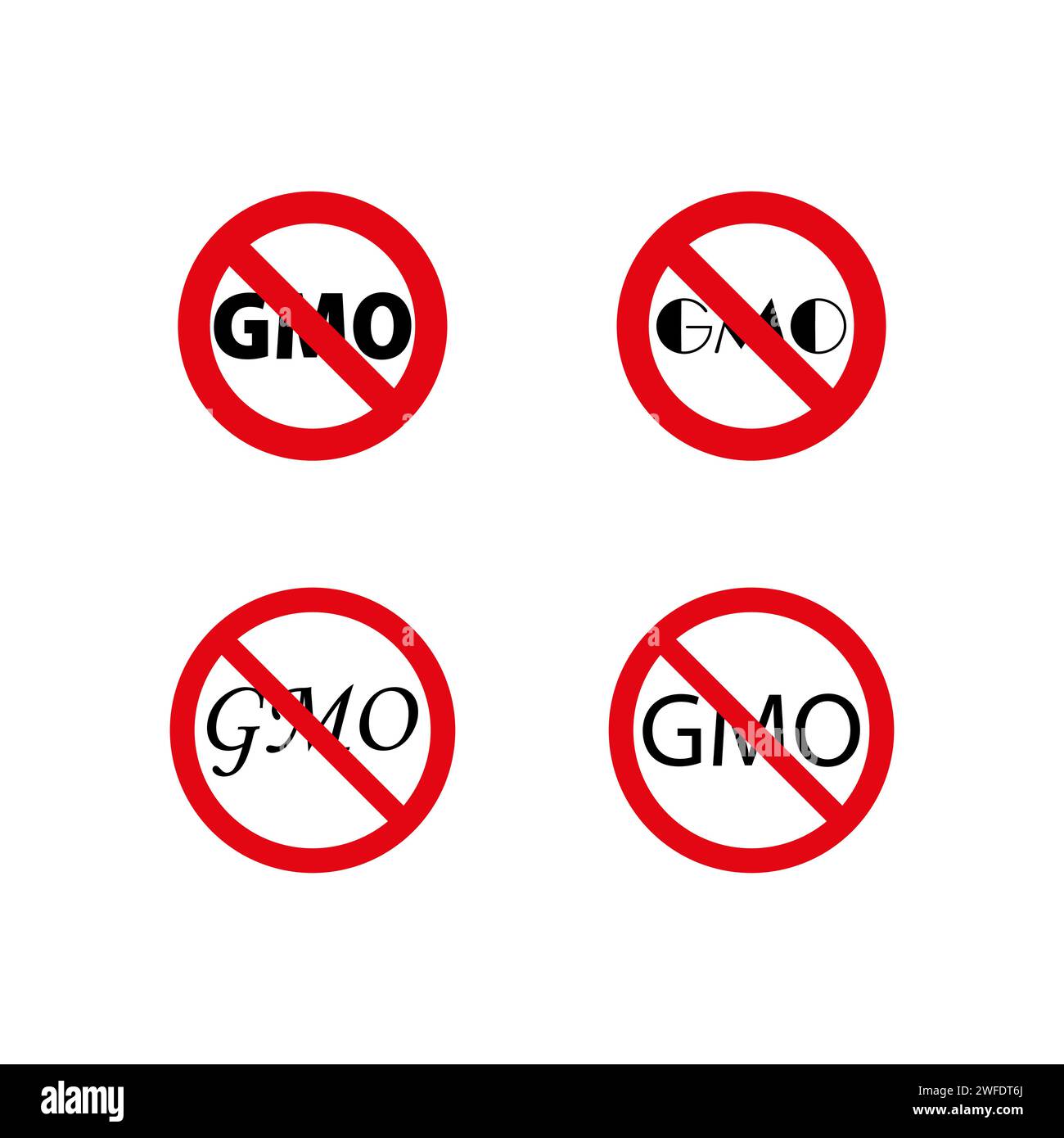 No GMO sign set. Vector illustration. EPS 10. Stock image Stock Vector Image & Art - Alamy