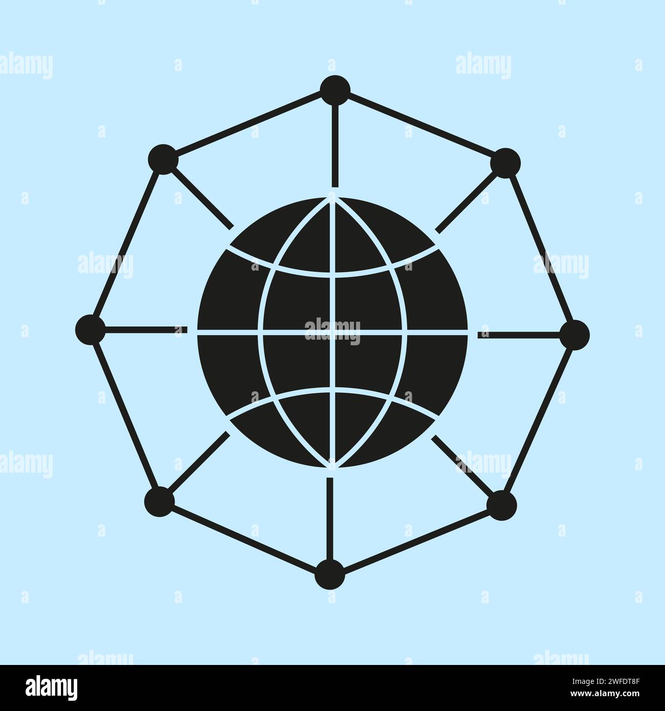 Global web icon. Vector illustration. EPS 10. Stock image Stock Vector ...