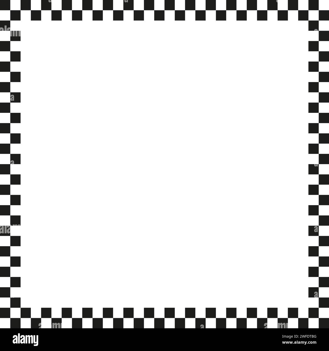Black checkers frame. Photo frame. Vector illustration Stock Vector ...