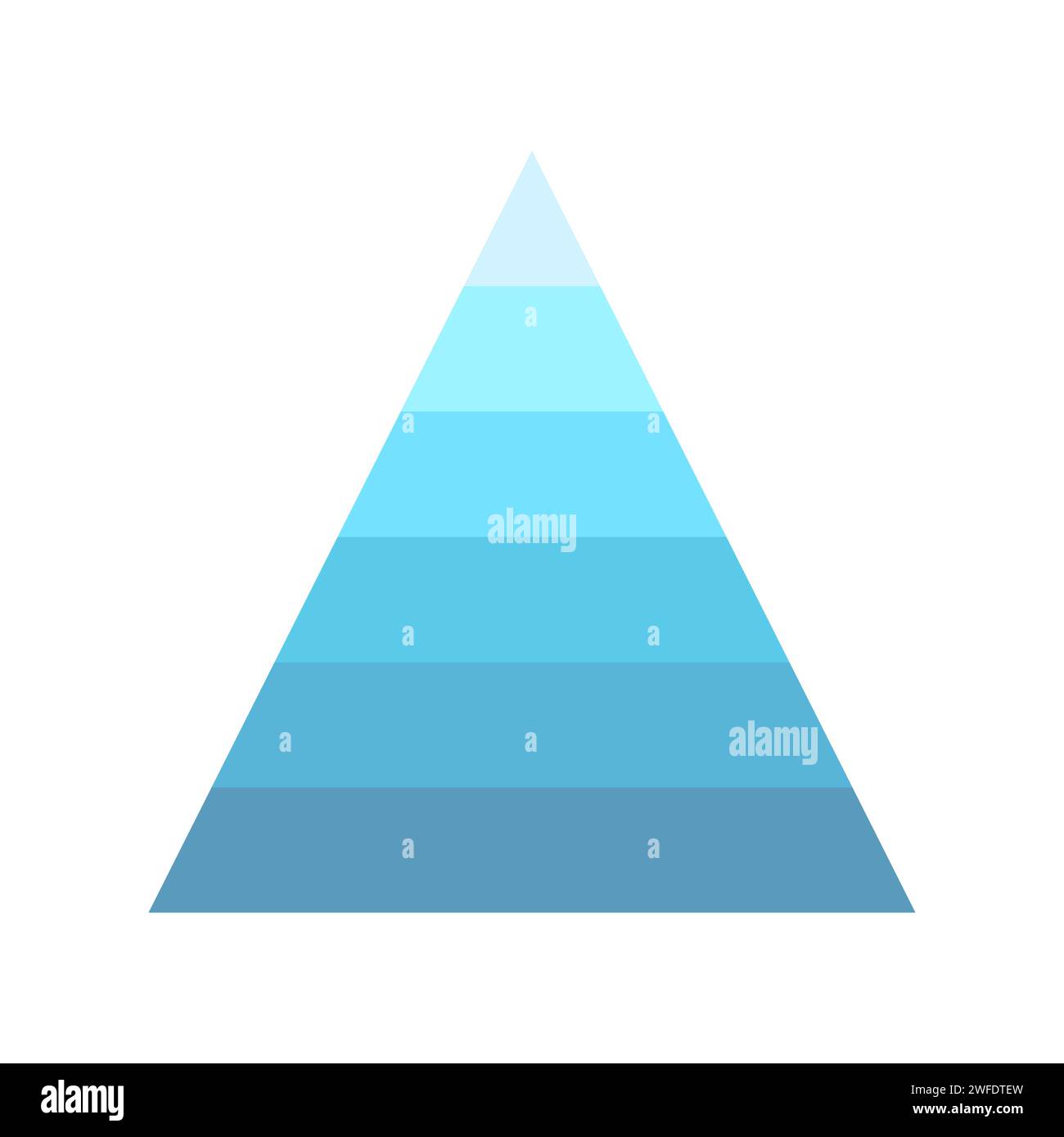 Pyramid infographic template. Blue triangle data segments. Vector ...