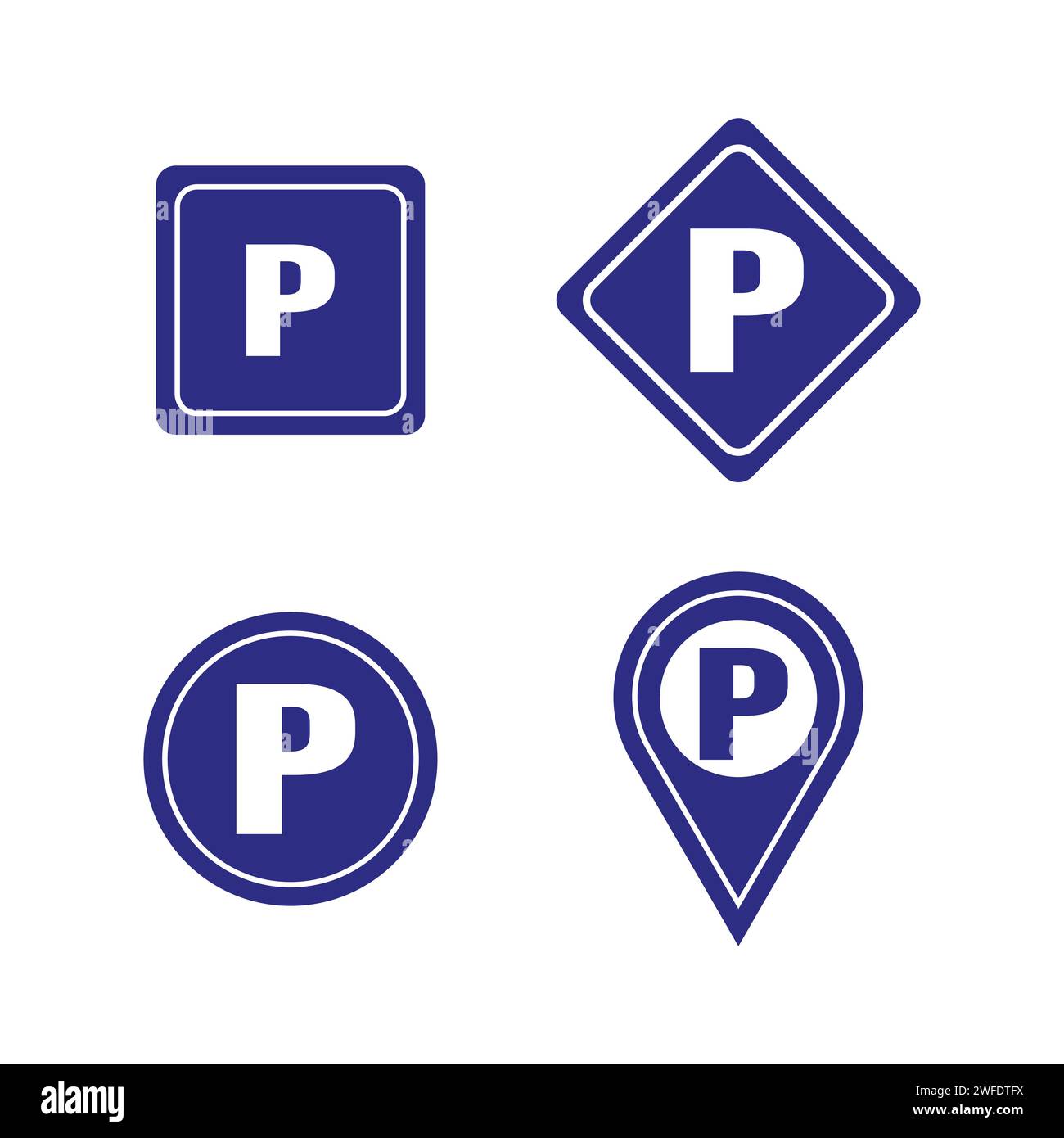Map marker parking icons. Vector illustration. EPS 10. Stock image ...