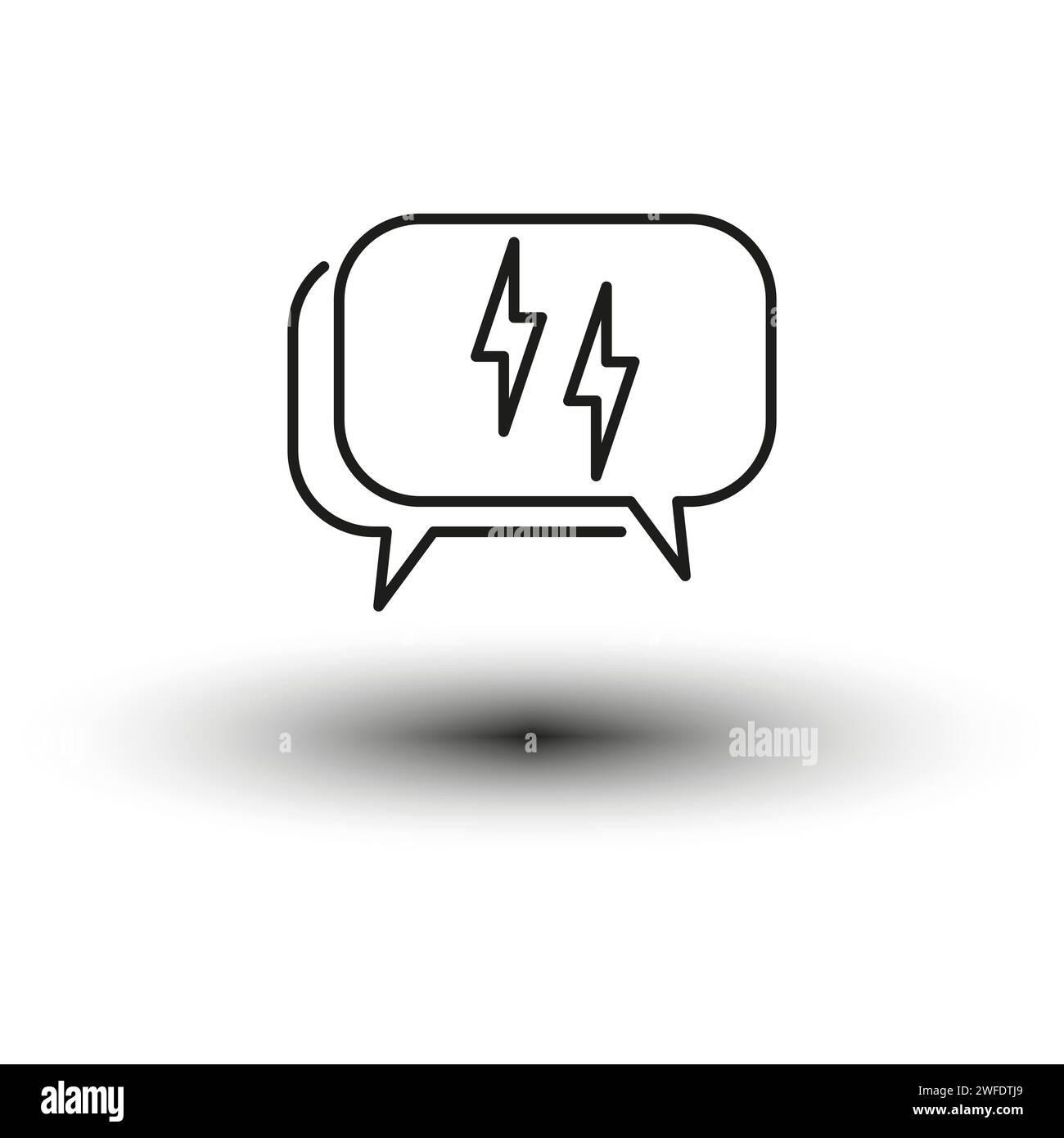 Rude answer icon. Flash message icon. Bad feedback symbol. Vector ...