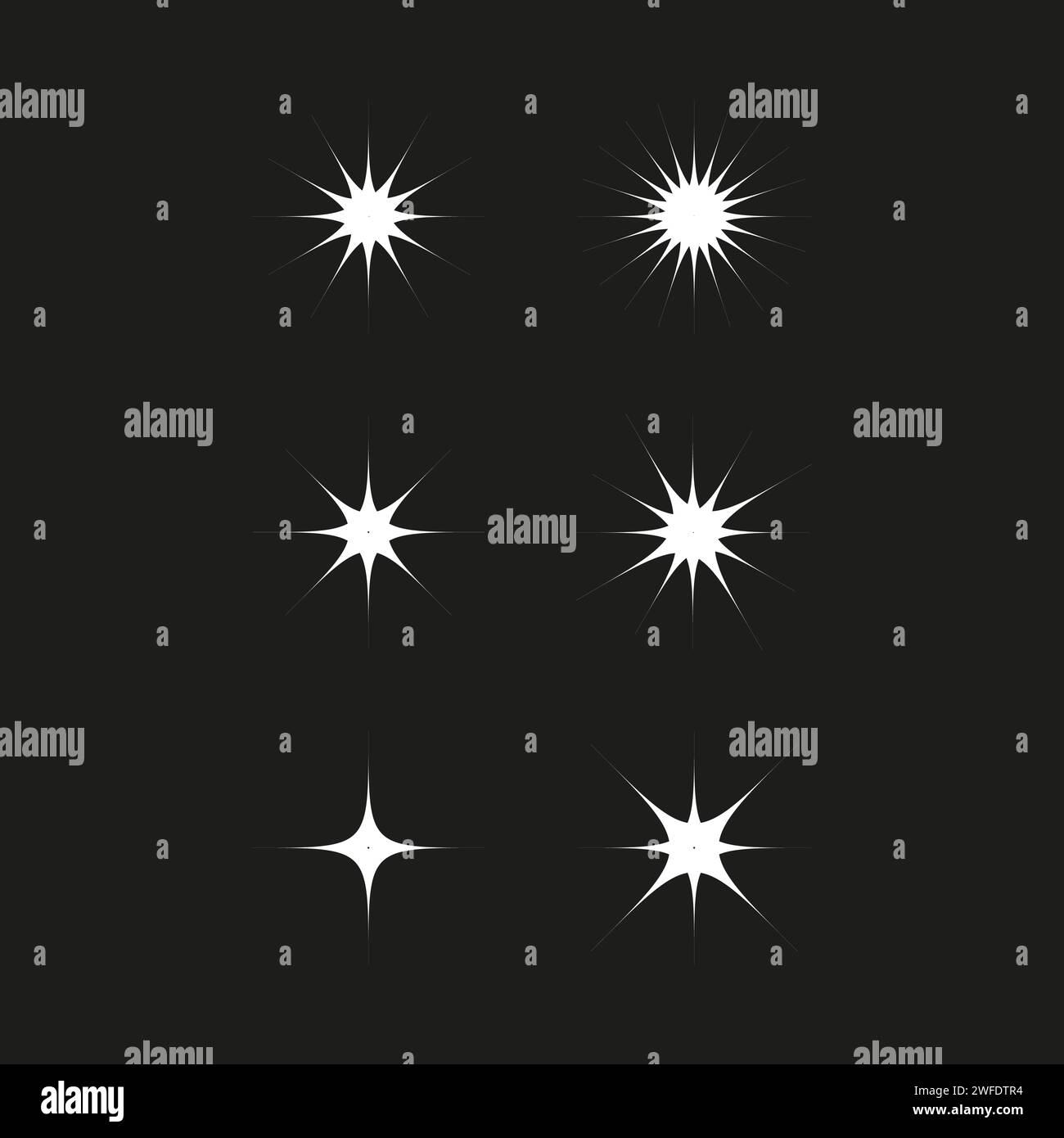 set of sparkle lights stars. Vector illustration. EPS 10. Stock image ...