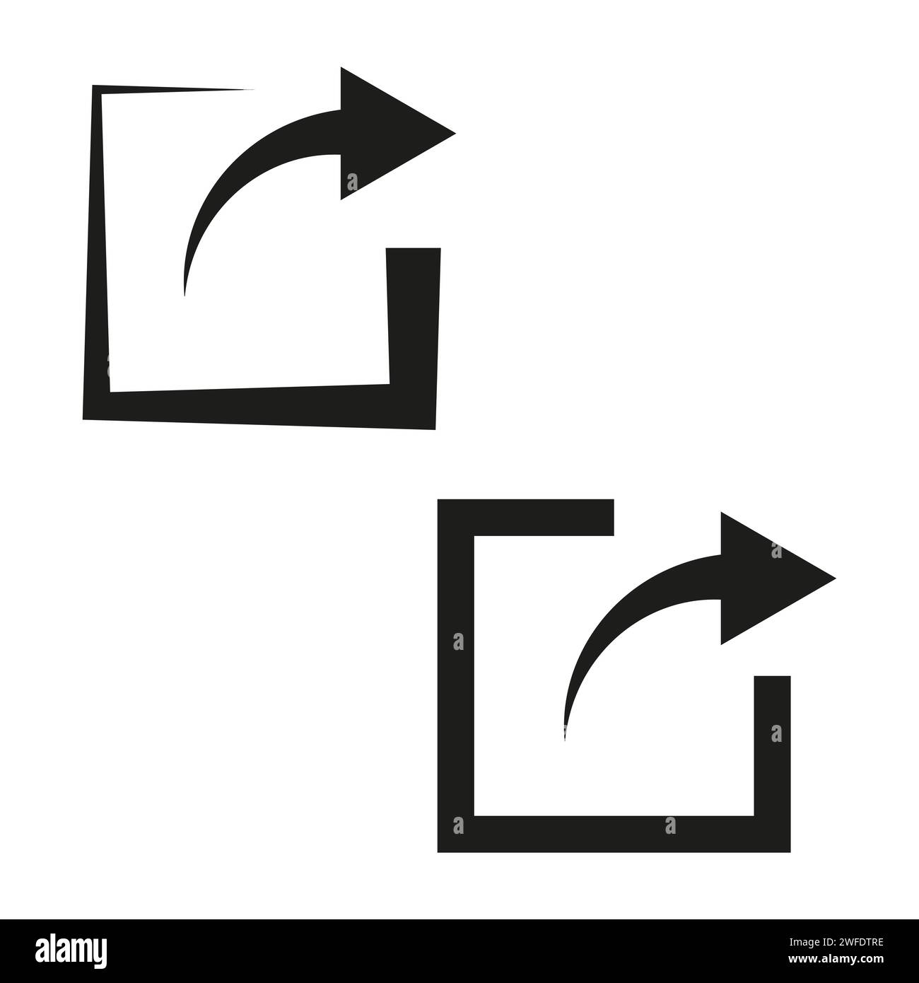 Share icon with square and arrow. Vector illustration. EPS 10. stock ...