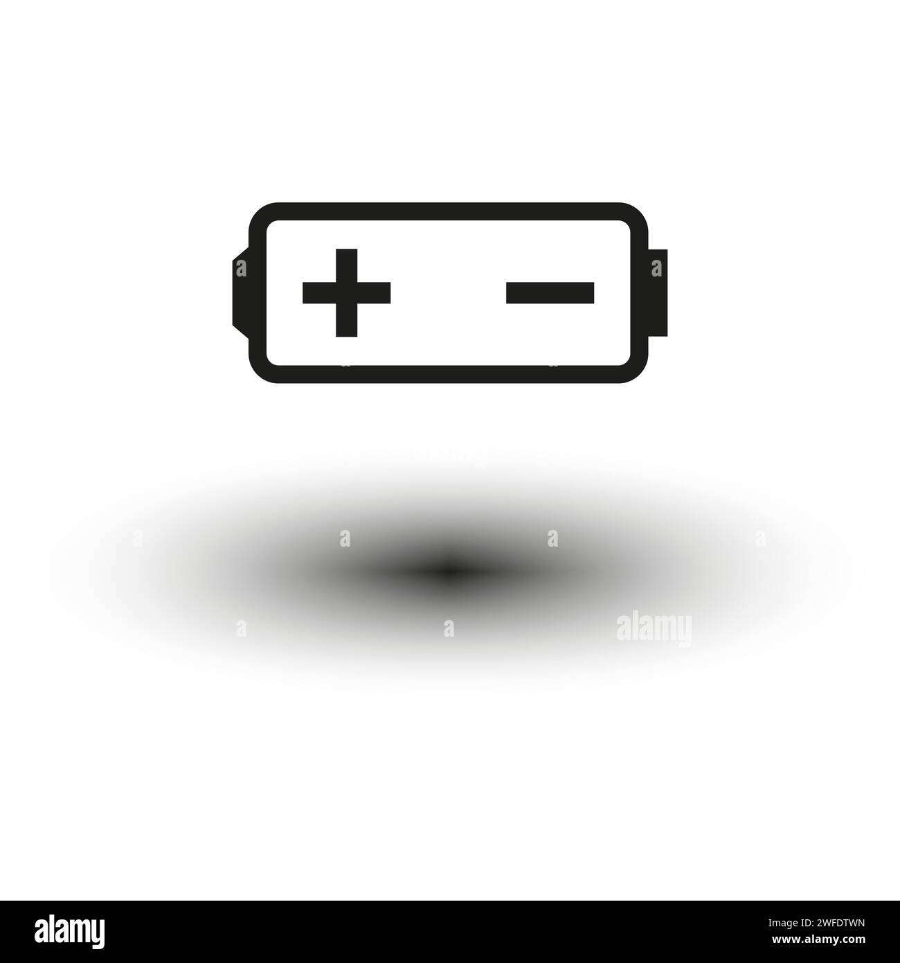 Battery icon. Icon of a small battery for a flashlight. Vector ...