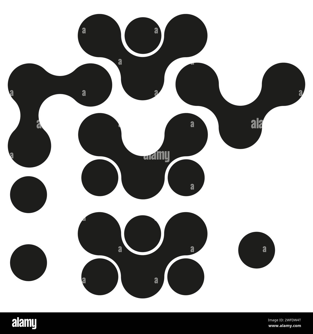 Metaball Connected Dots Circles Pattern Texture Element Vector